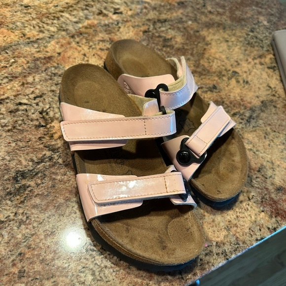 Birkenstock | Shoes | Birkenstock 38 In Light Peachpink Velcro Straps ...